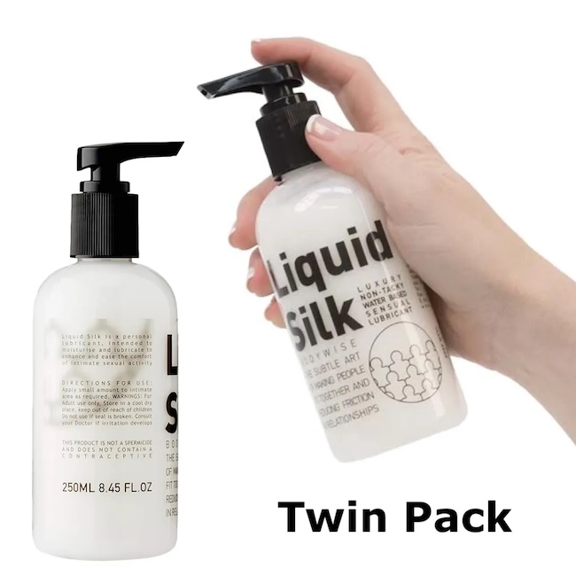 LIQUID SILK Twin Pack — Silky Smooth Water-Based Lube Mental, Physical ...